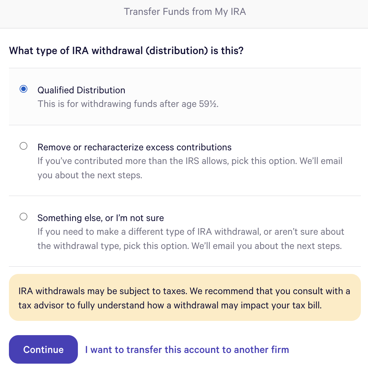 How do I take my RMD from my retirement account? – Wealthfront Support